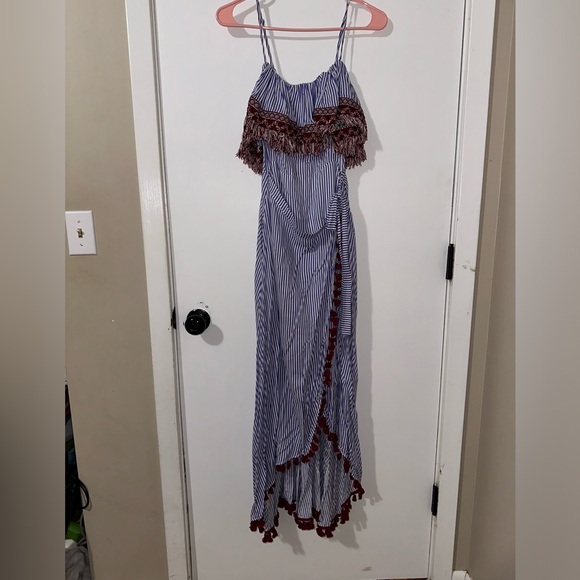 THML | Dresses | Blue Crossbody Dress | Poshmark